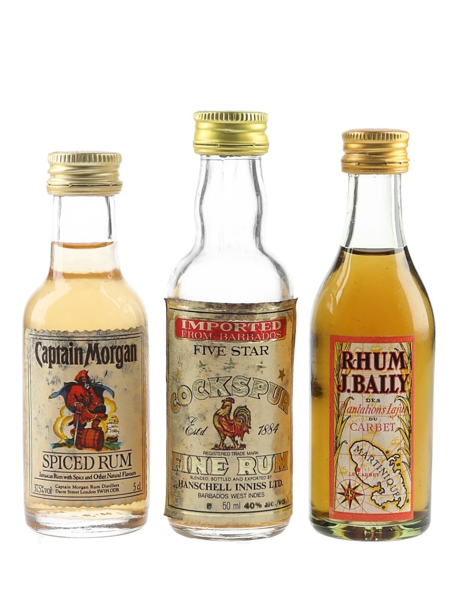 Captain Morgan Spiced Rum Cockspur Fine Rum And J Bally Rhum Lot 140906 Buysell Rum Online